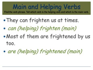 Main and helping verbs lesson | PPTX
