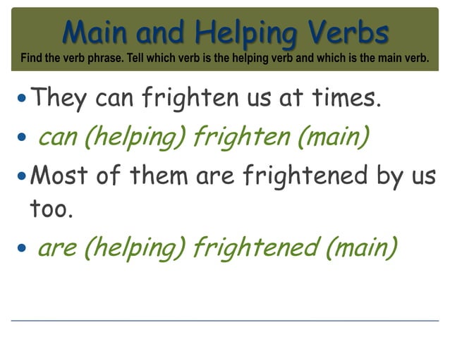 Main and helping verbs lesson | PPTX