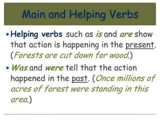 Main and helping verbs lesson | PPTX