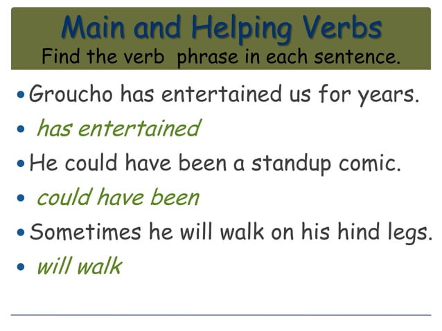 Main and helping verbs lesson | PPTX