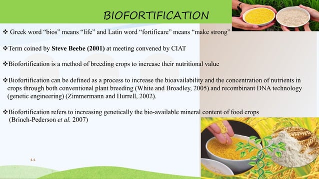Biofortification: Indian and Global Scenario For Crop Improvement | PPTX