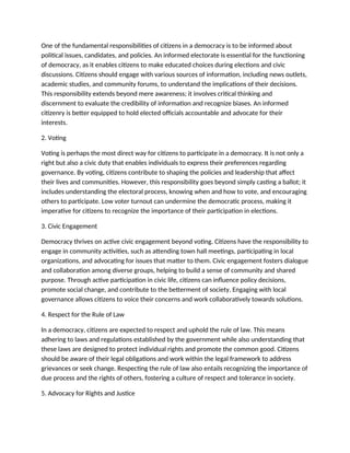 Civic. short note chapter five and six | DOC