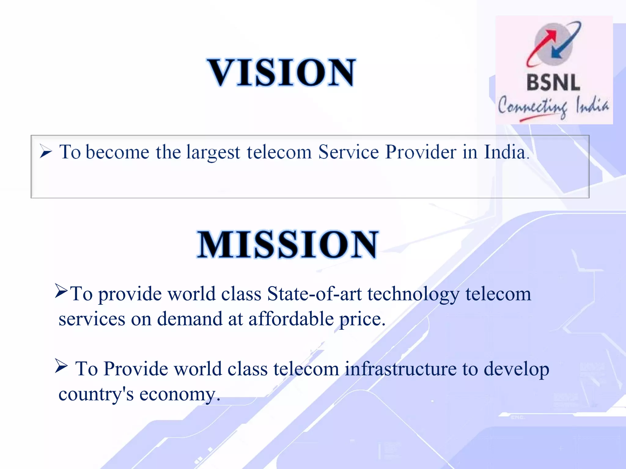 BSNL ppt.. | PPT | Computer Networking | Computing