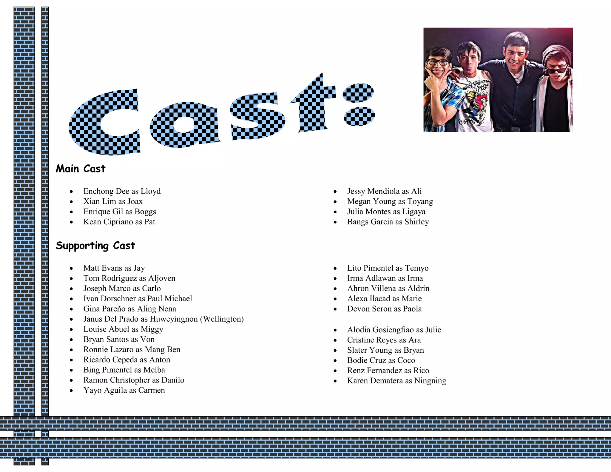 Main cast by gerard arca | DOC | Television | Entertainment