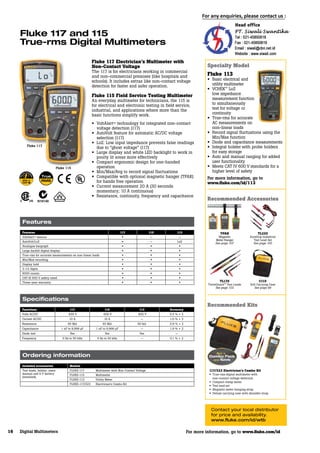 katalog Fluke-test-tools-Siwali Swantika | PDF