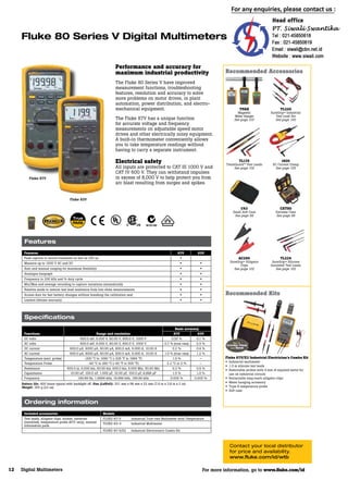 katalog Fluke-test-tools-Siwali Swantika | PDF