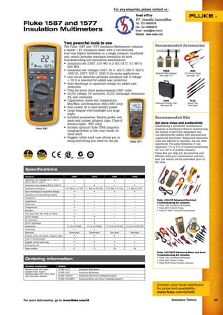 katalog Fluke-test-tools-Siwali Swantika | PDF