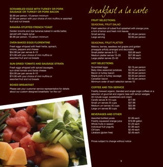 La Prima Catering Menu | PDF