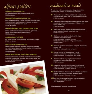 La Prima Catering Menu | PDF