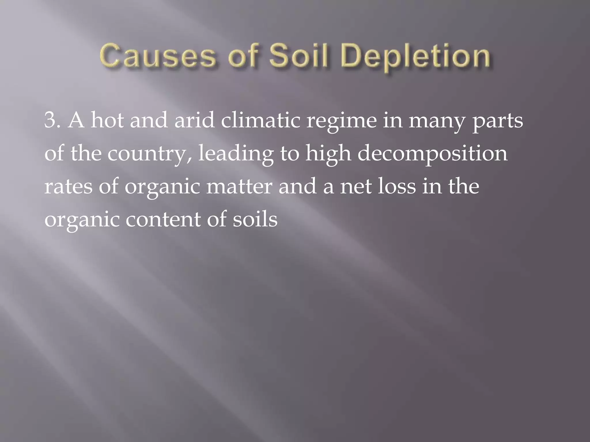 Main causes of soil depletion By Mr Allah Dad Khan | PPTX | Agriculture ...