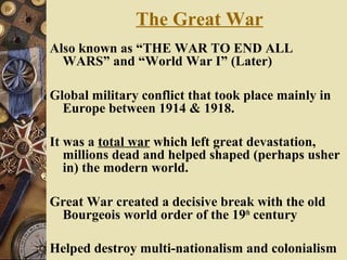 Main causes of the great war | PPT