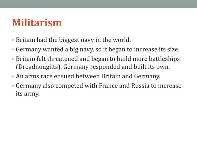 Main causes of wwi ppt | PPTX | Death, Injury, or Military Conflict ...