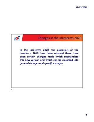 Main changes in incoterms 2020 | PDF