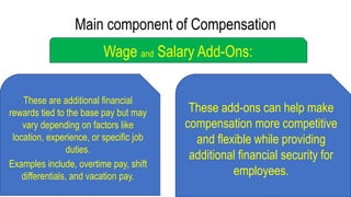 Main components of Compensation AND PAY RATES DETERMINATION | PPTX