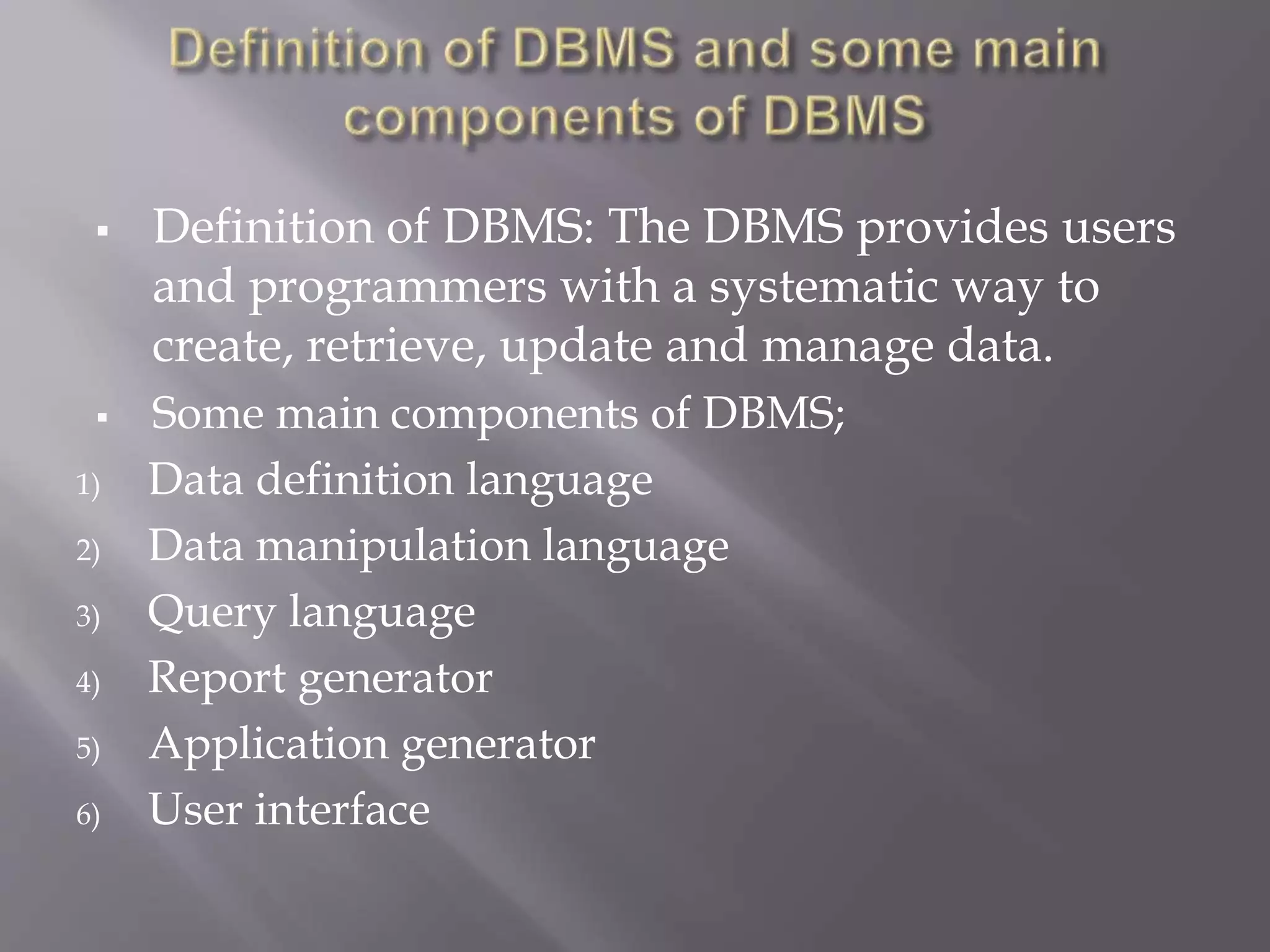 Main Components Of Database Management Systems.pptx | Databases ...