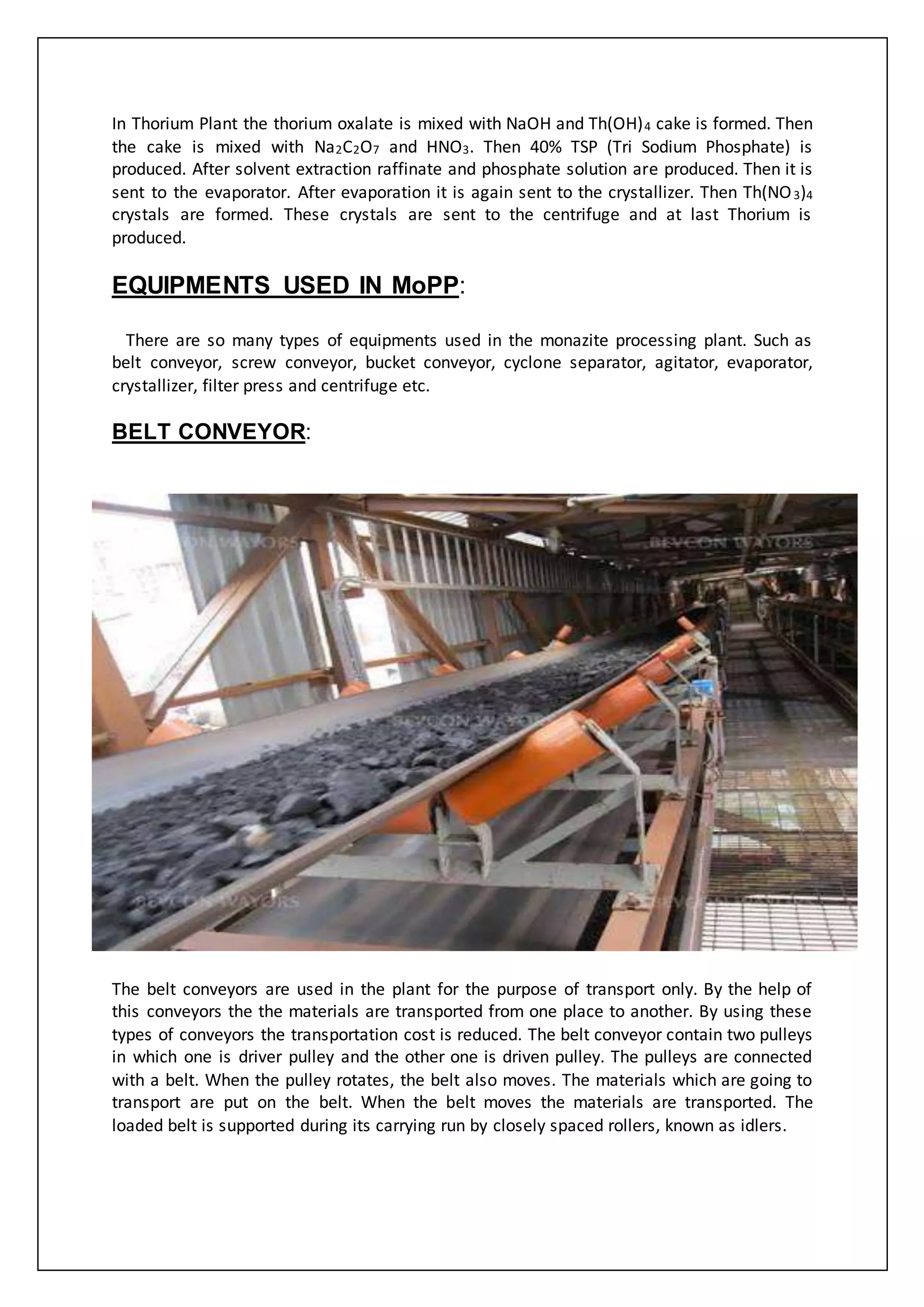 MONAZITE PROCESSING PLANT AT IREL CHATTRAPUR OVERVIEW BY JIBAN NATH ...