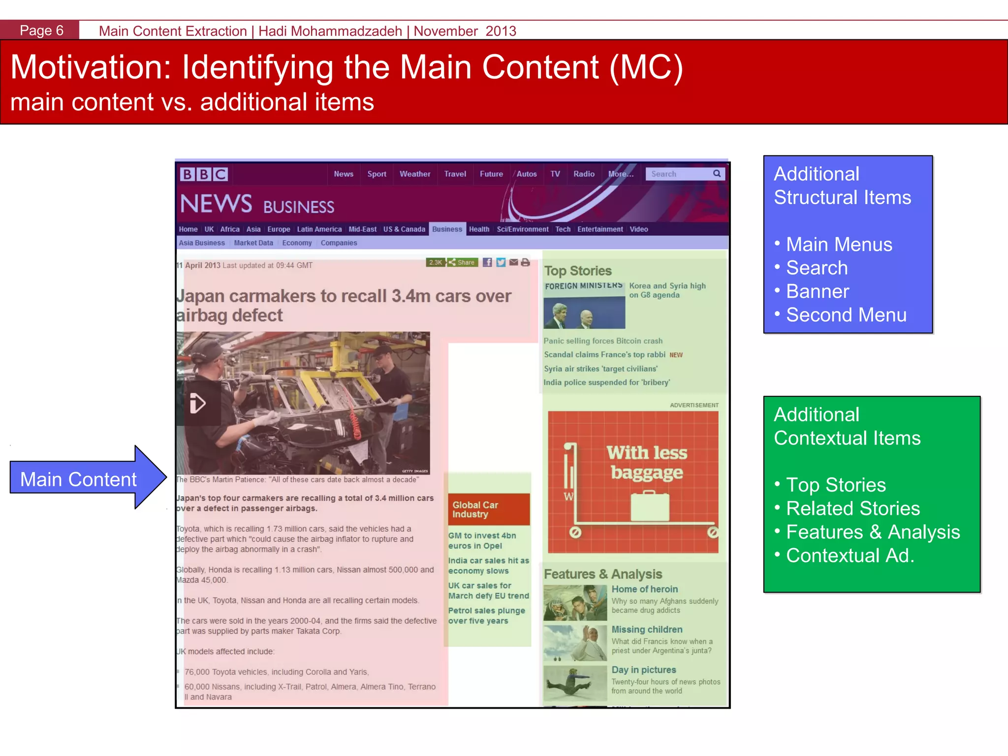Improving Retrieval Accuracy in Main Content Extraction from HTML Web Documents | PPT