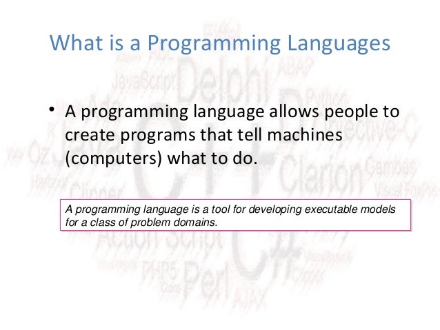Presentation on Programming Languages.