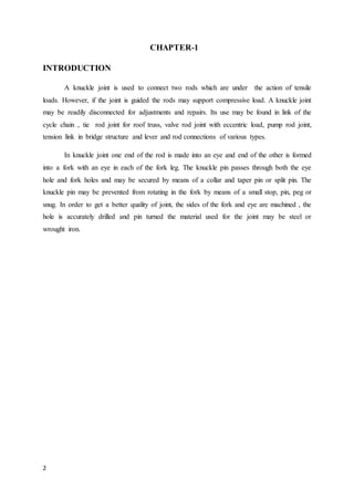 Study project on knuckle joint | DOCX