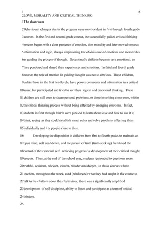 LOVE AND CRITICAL THINKING | PDF
