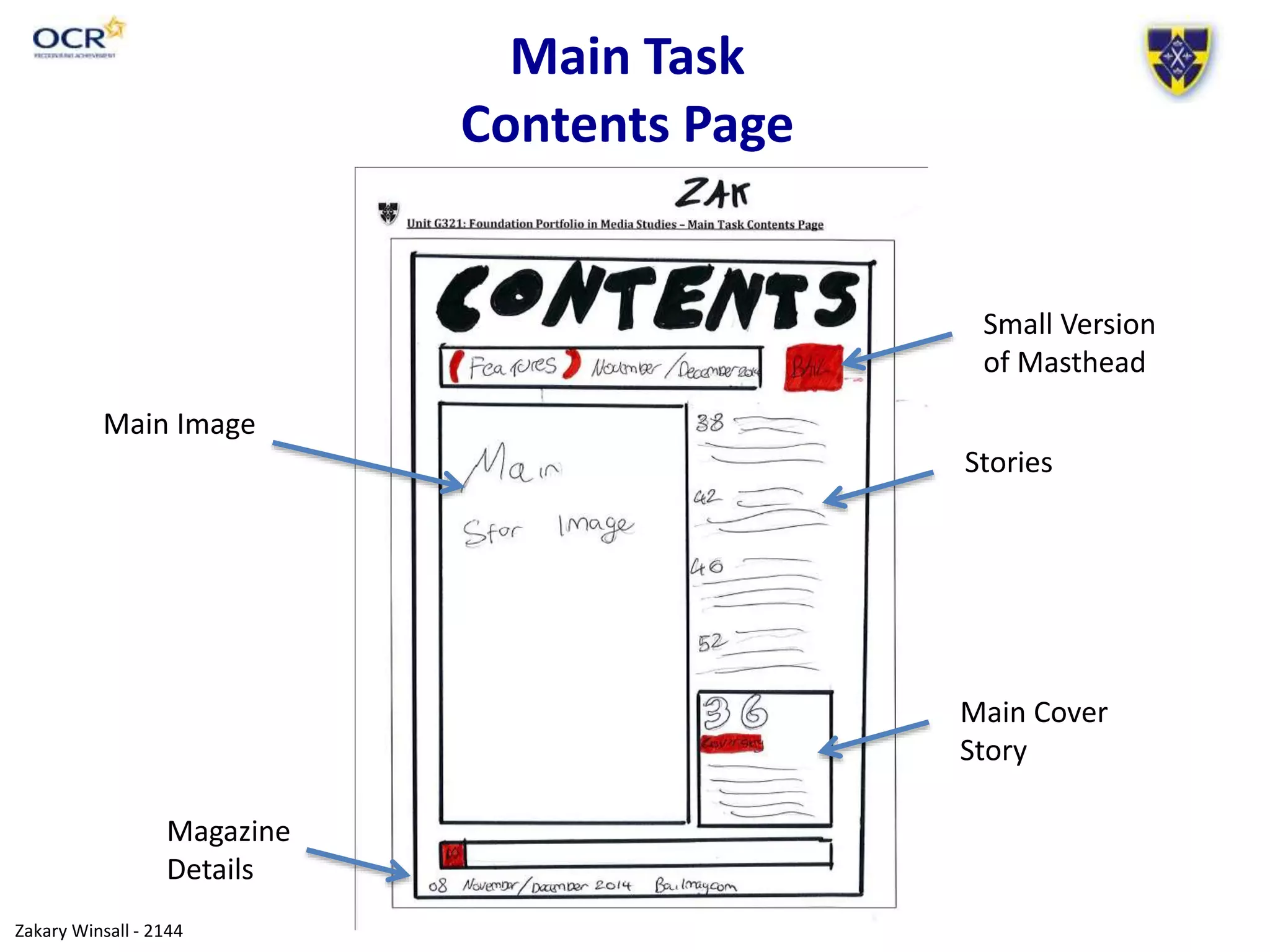 Main Task - Hand Drawn Drafts | PPTX