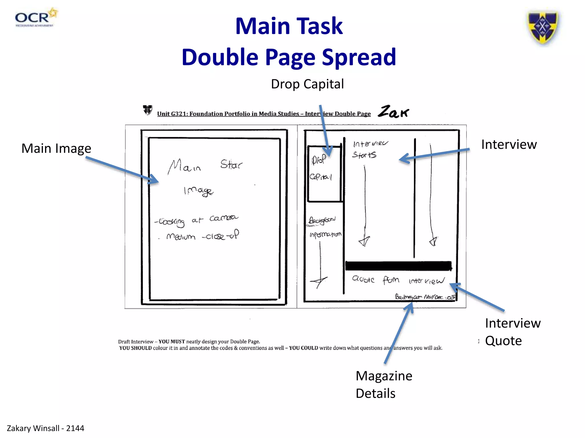 Main Task - Hand Drawn Drafts | PPTX