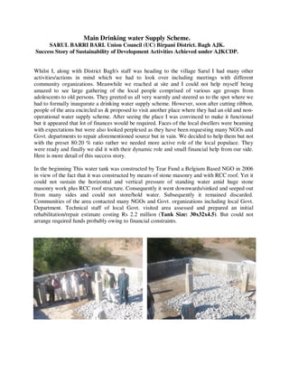 Main drinking water supply scheme | PDF