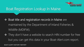 Maine boat registration | PPTX