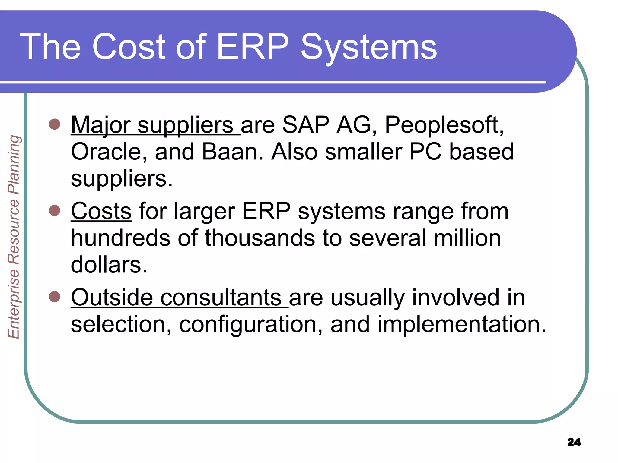 Enterprise Resource Planning | PPT