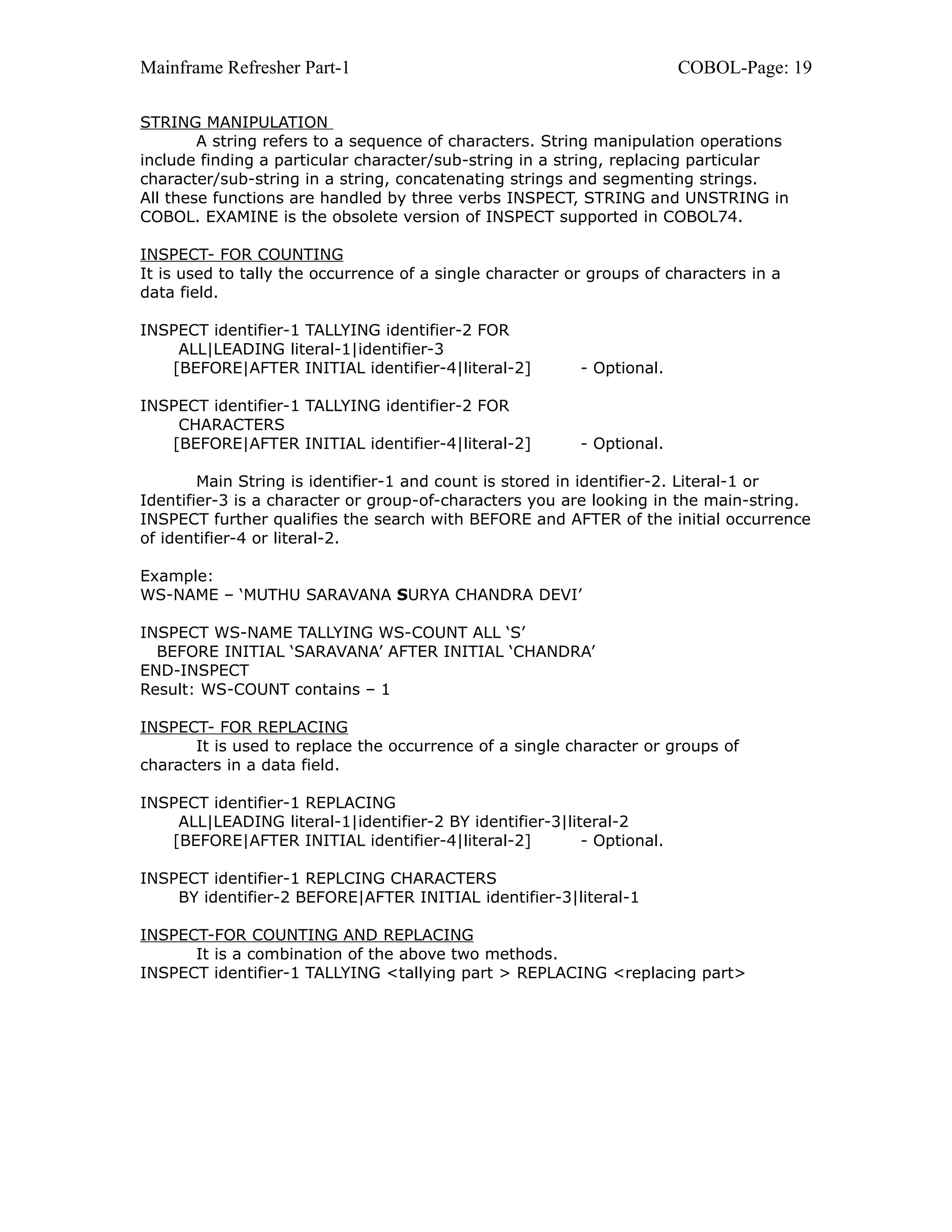 Mainframe refresher-part-1 | PDF
