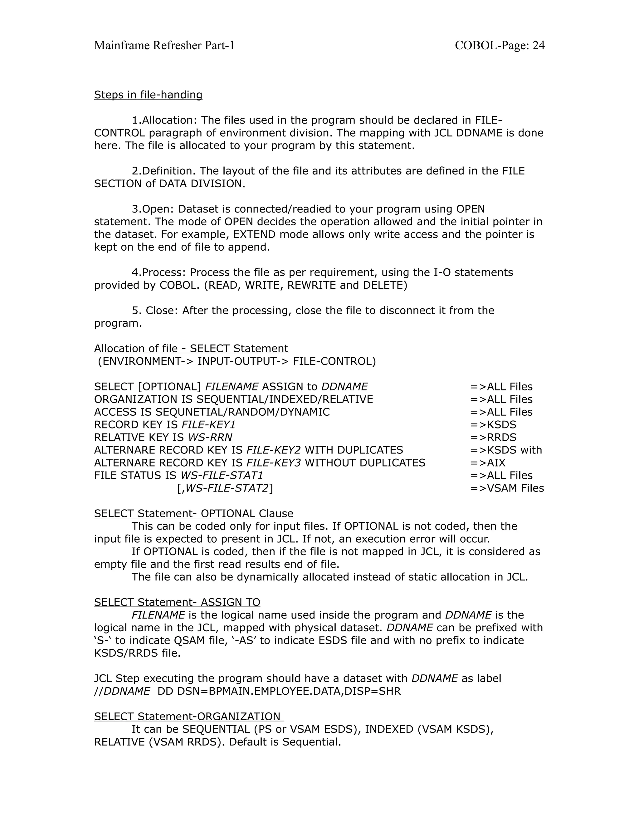 Mainframe refresher-part-1 | PDF | Programming Languages | Computing
