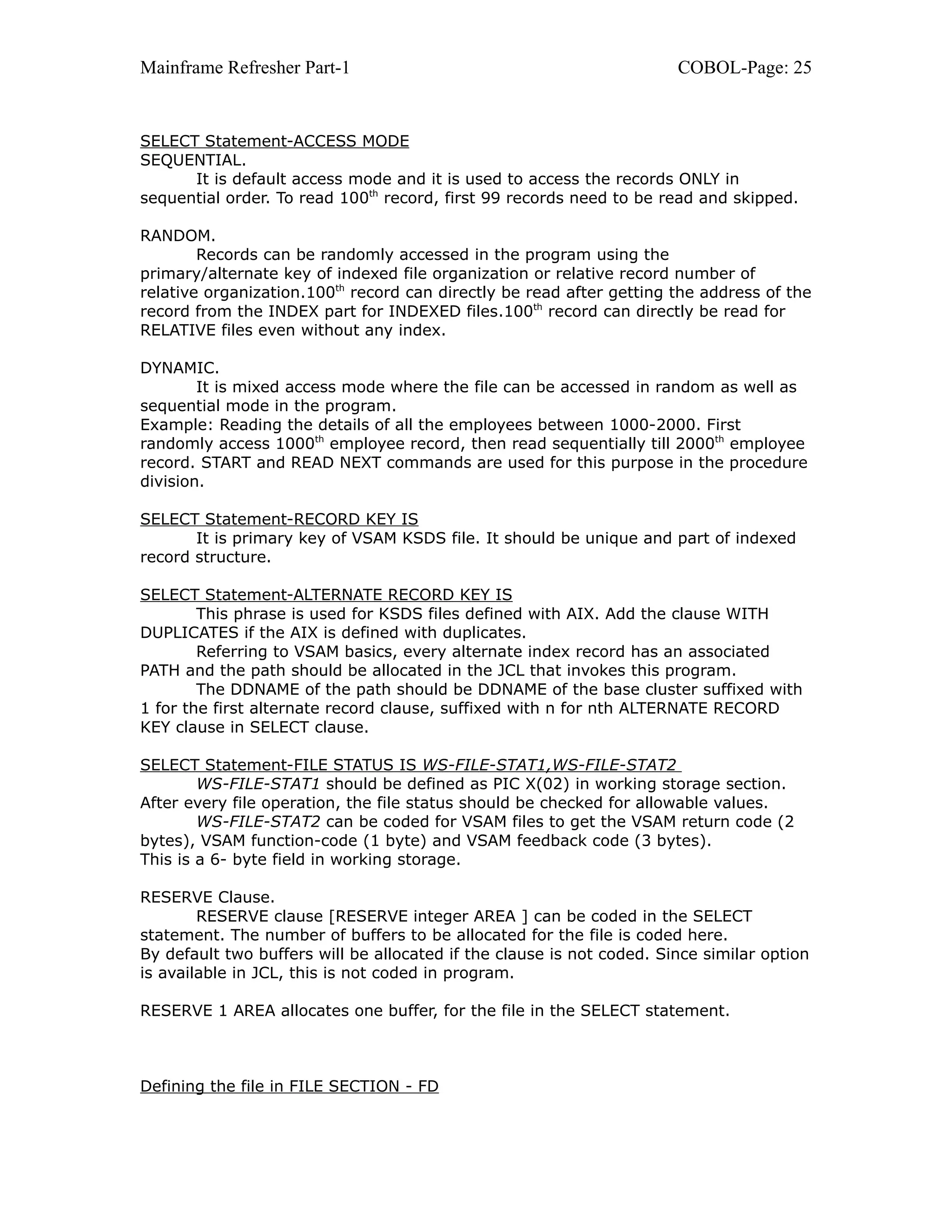 Mainframe refresher-part-1 | PDF