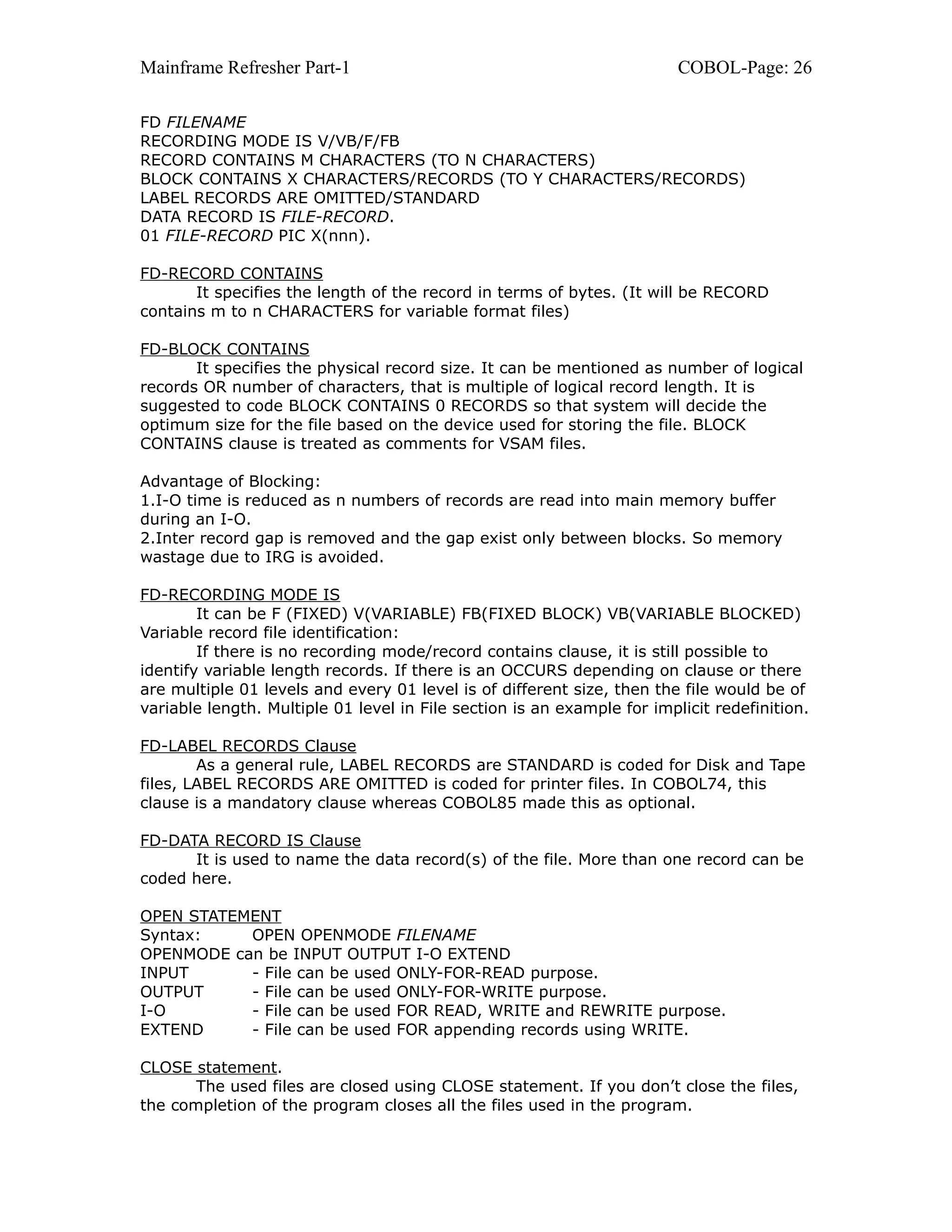 Mainframe refresher-part-1 | PDF | Programming Languages | Computing