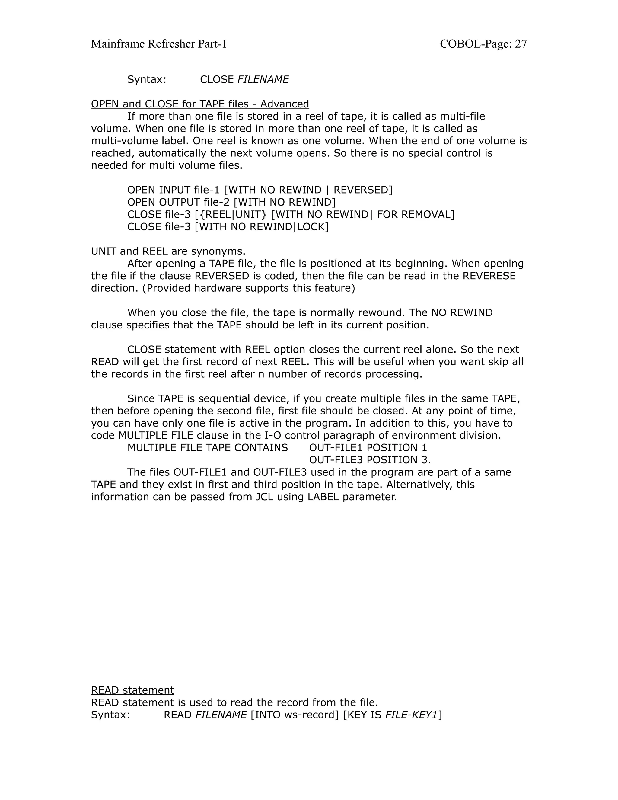 Mainframe refresher-part-1 | PDF | Programming Languages | Computing