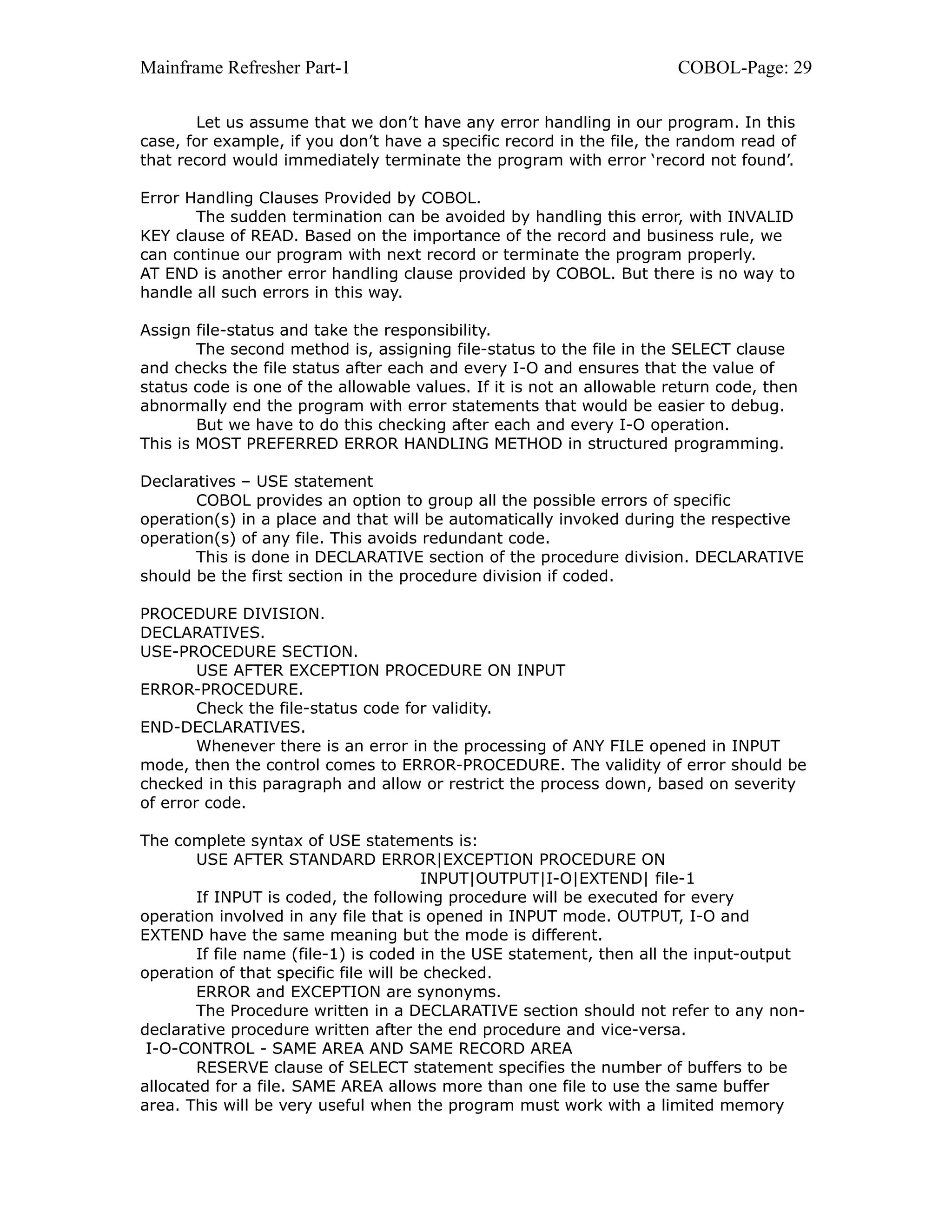 Mainframe refresher-part-1 | PDF | Programming Languages | Computing