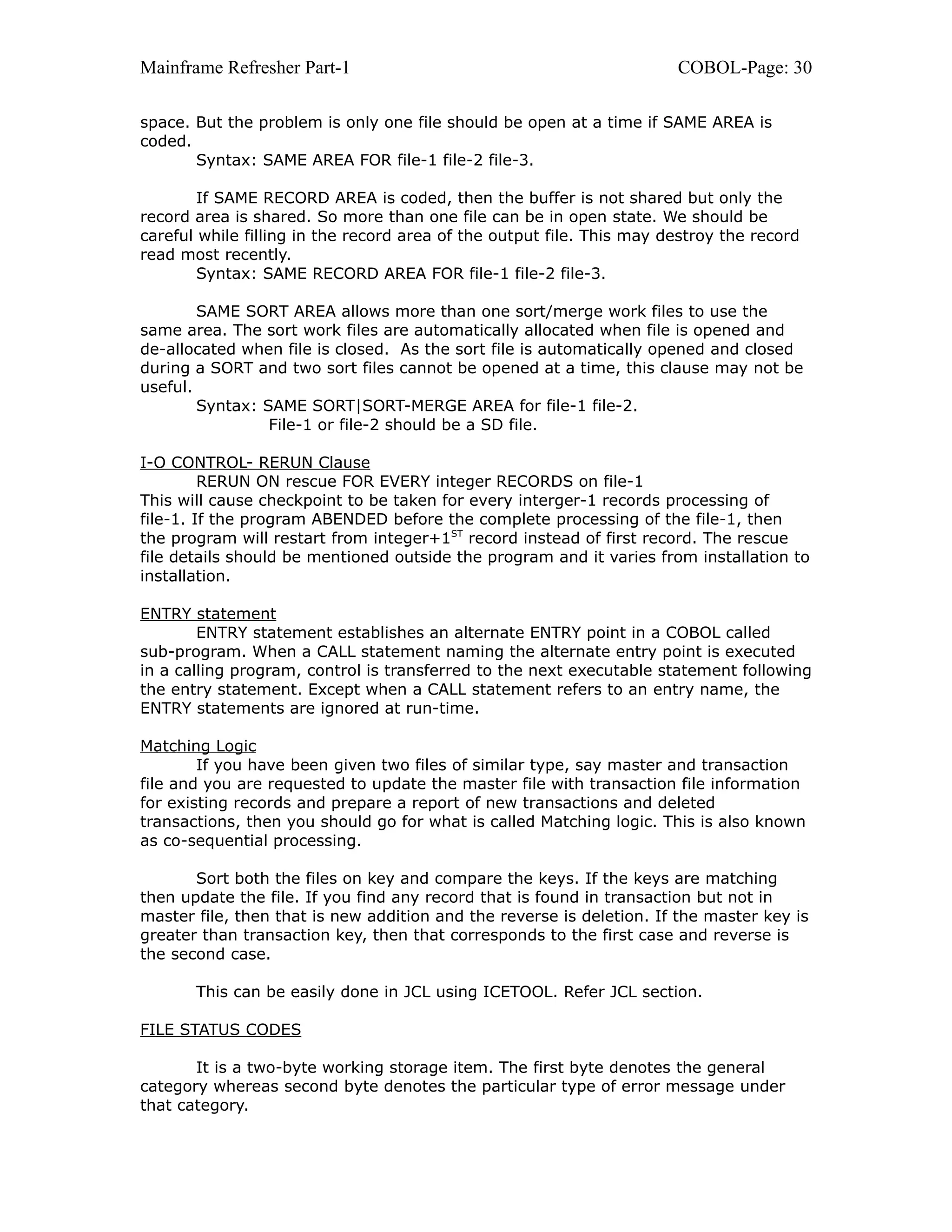 Mainframe refresher-part-1 | PDF