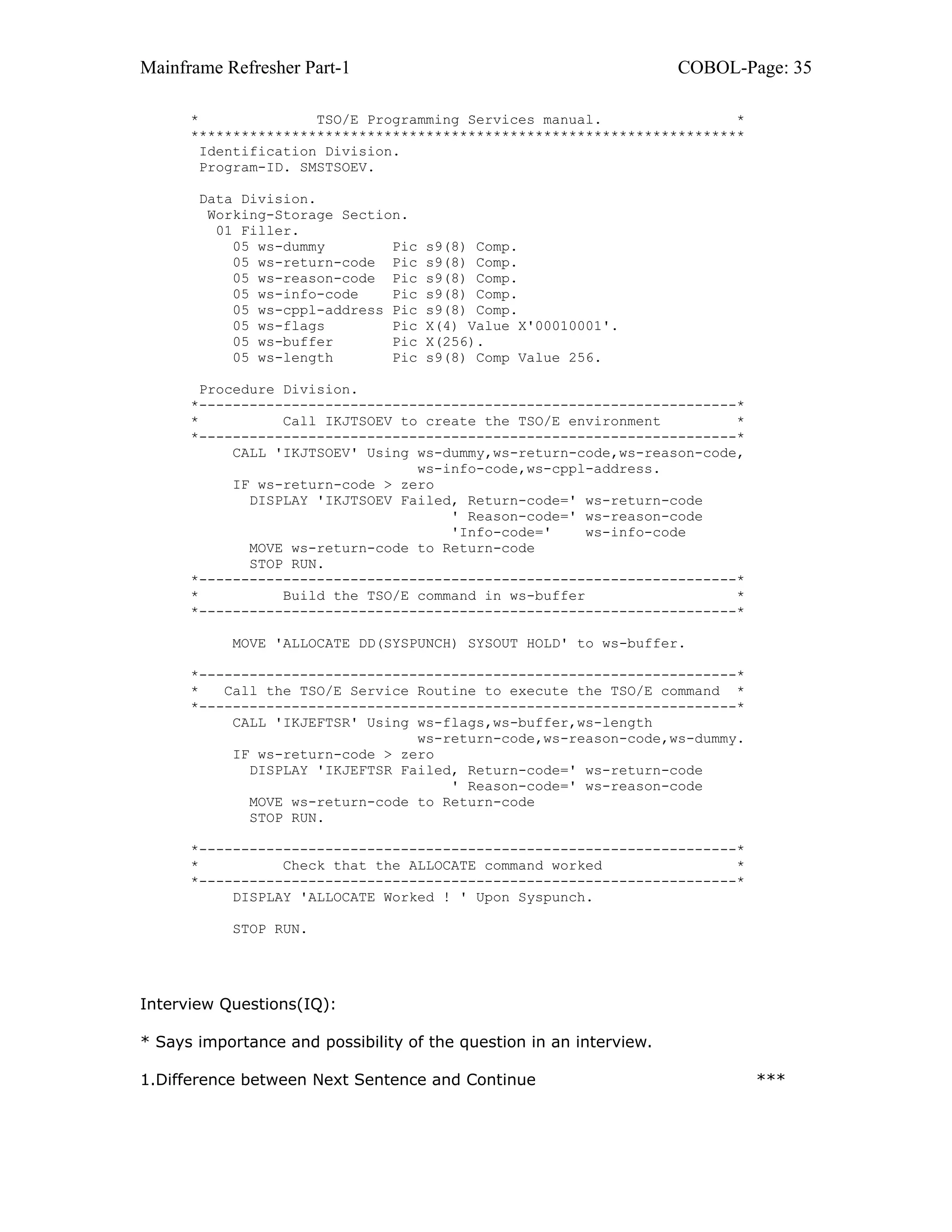 Mainframe refresher-part-1 | PDF