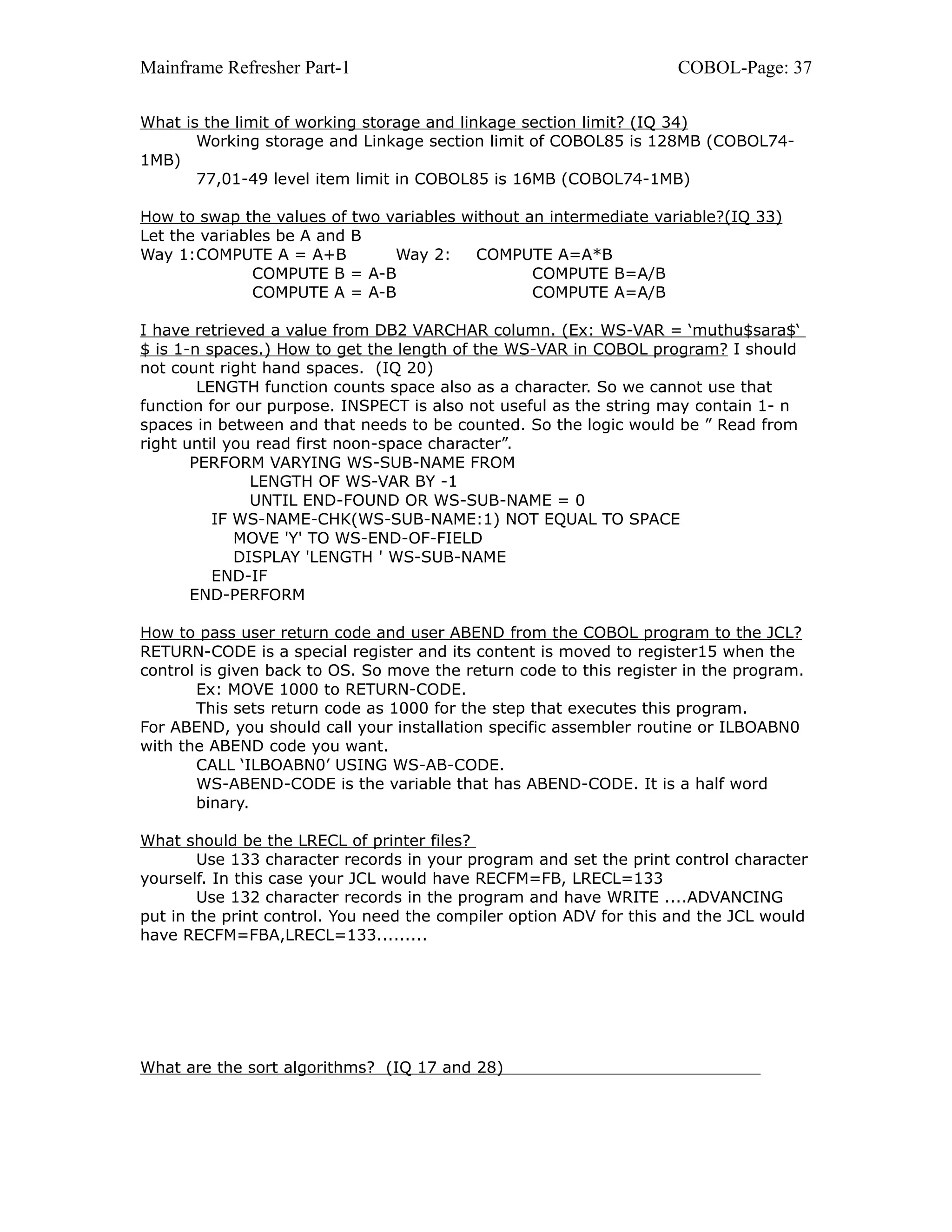 Mainframe refresher-part-1 | PDF | Programming Languages | Computing