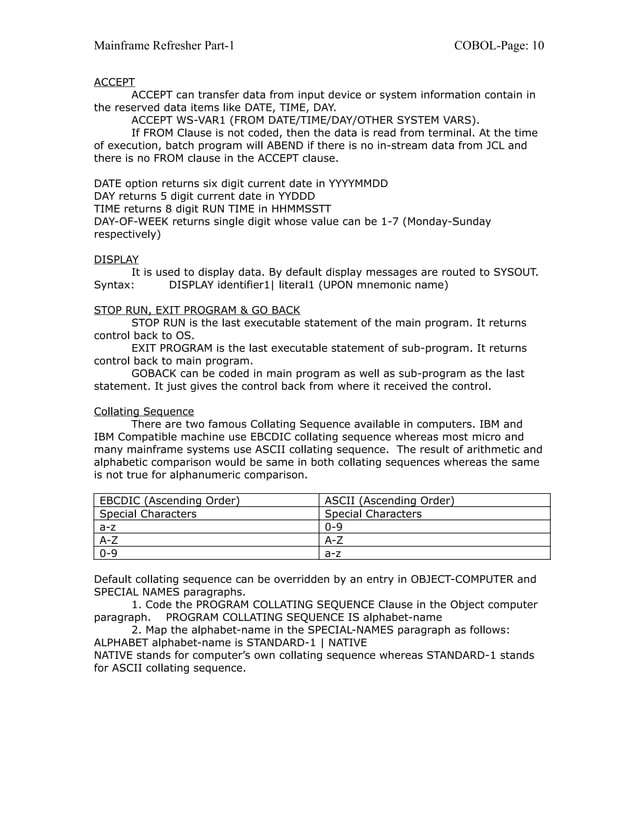 Mainframe refresher-part-1 | PDF | Programming Languages | Computing