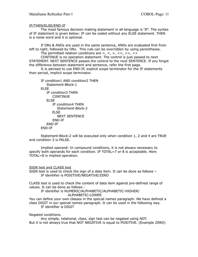 Mainframe refresher-part-1 | PDF | Programming Languages | Computing