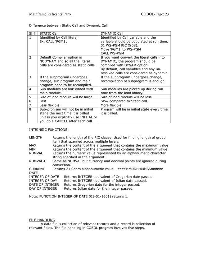 Mainframe refresher-part-1 | PDF | Programming Languages | Computing