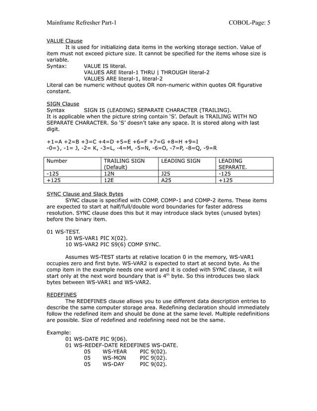 Mainframe refresher-part-1 | PDF | Programming Languages | Computing
