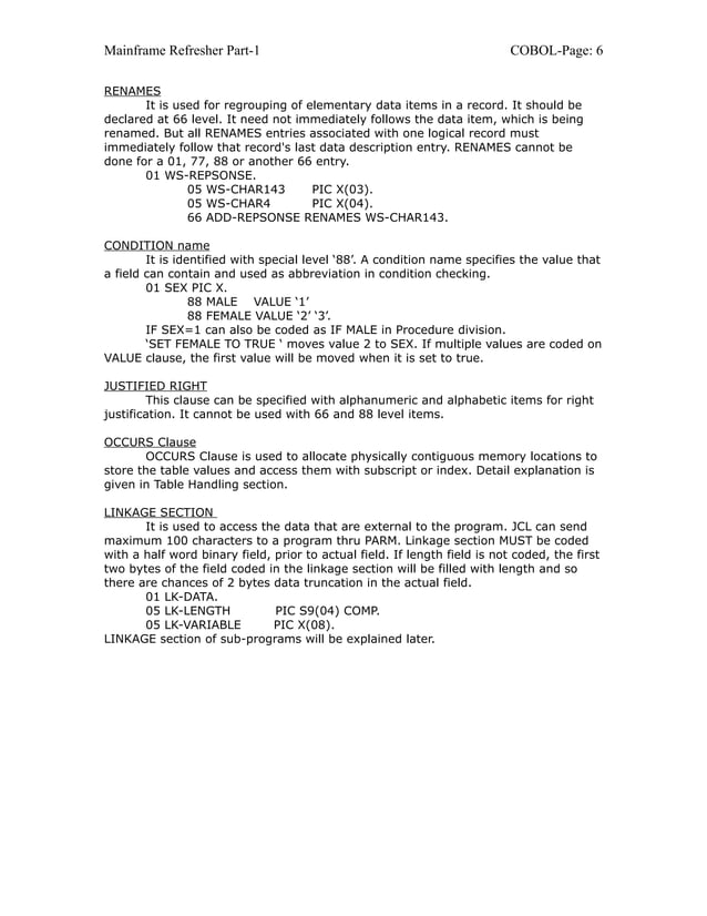 Mainframe refresher-part-1 | PDF | Programming Languages | Computing