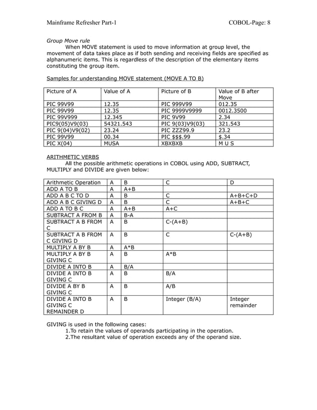 Mainframe refresher-part-1 | PDF | Programming Languages | Computing