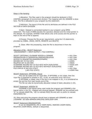 Mainframe refresher-part-1 | PDF