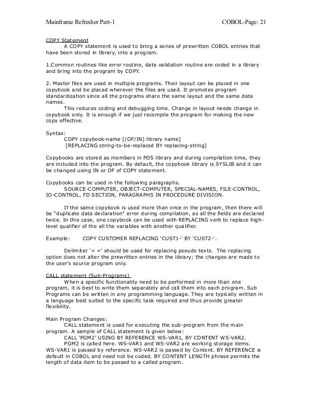 Mainframe refresher-part-1