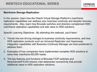 Advantages of Mainframe Replication With Hitachi VSP | PDF