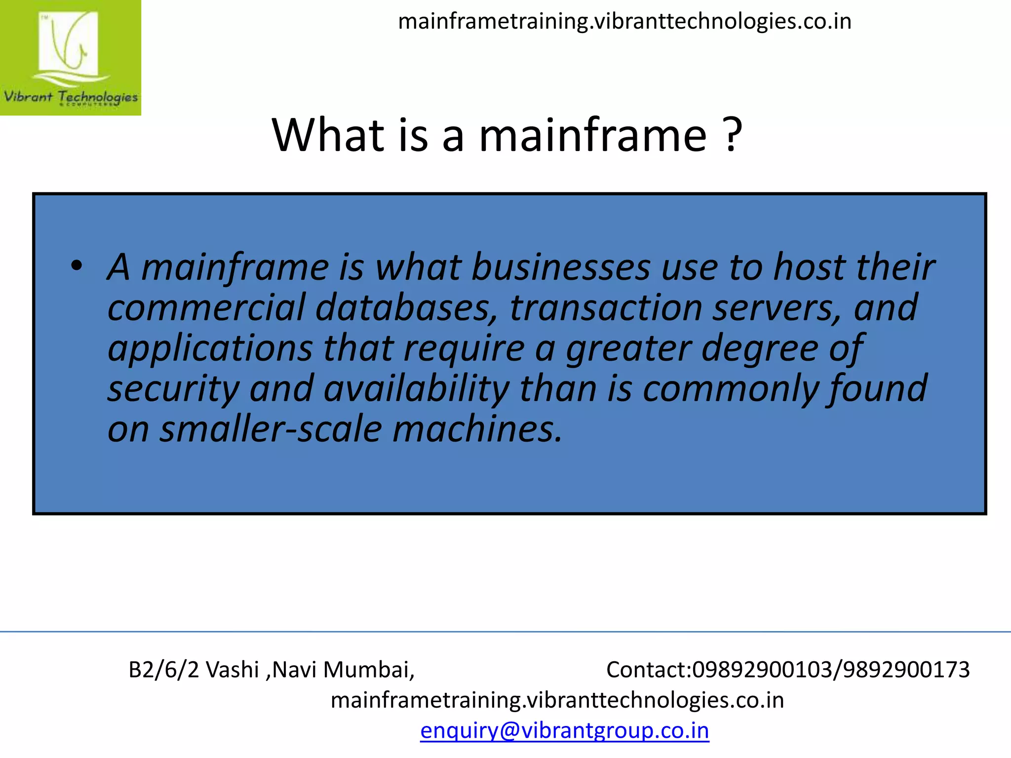 Mainframe training-course-navi-mumbai-mainframe-course-provider-navi ...