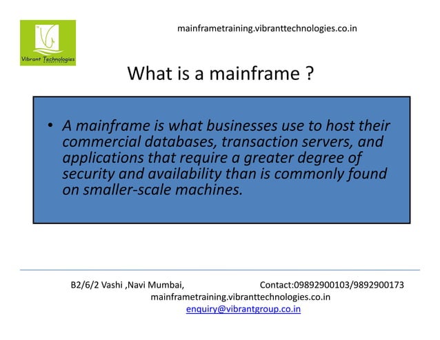 Mainframe training-course-navi-mumbai-mainframe-course-provider-navi ...