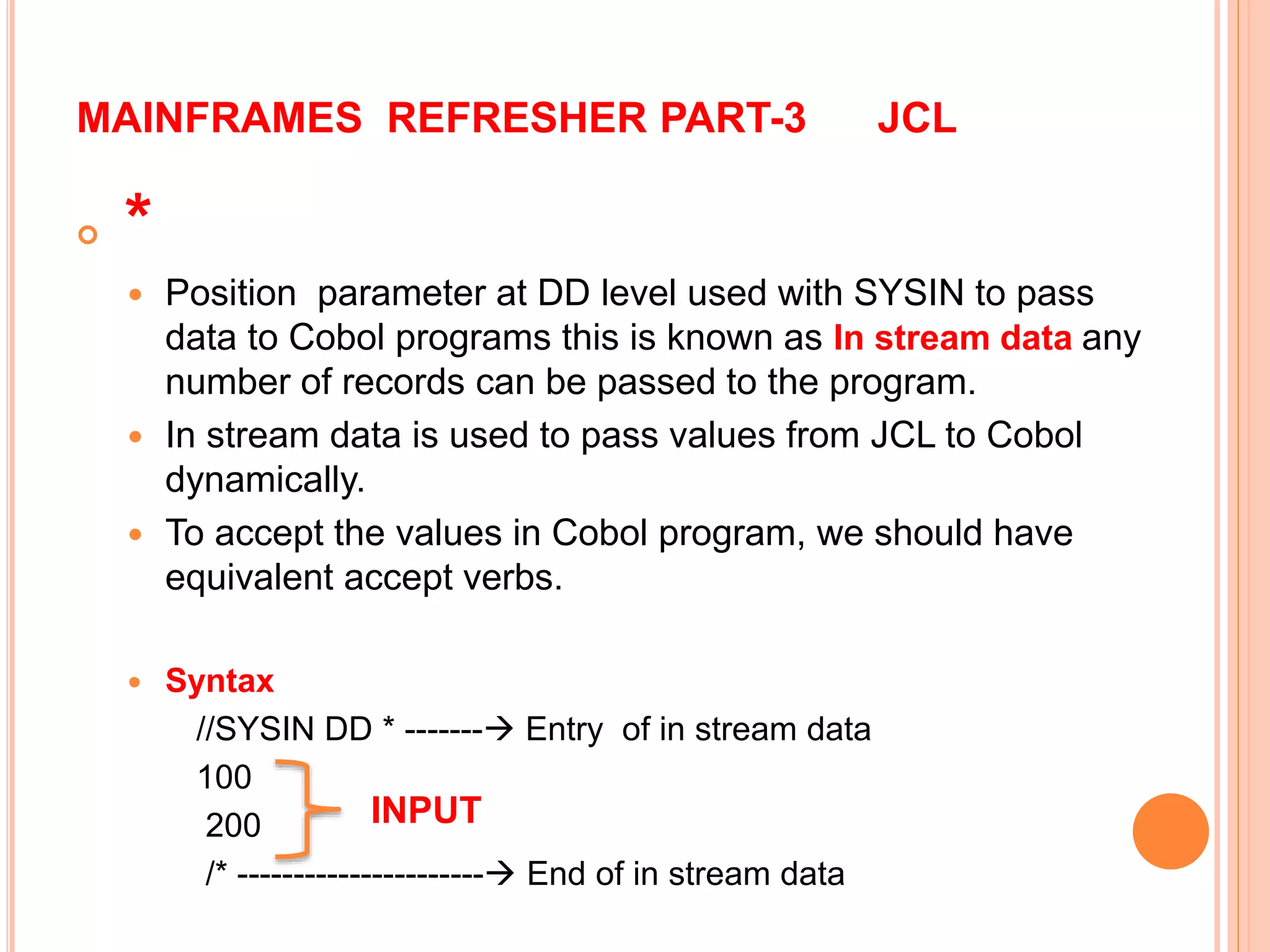 Mainframe jcl exec and dd statements part - 3 | PPTX | Programming Languages | Computing